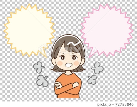 Female middle generation aunt gets angry - Stock Illustration [72783846 ...