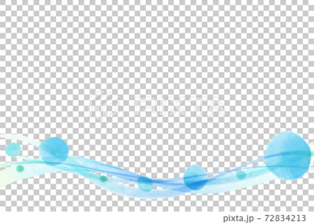 Beautiful blue watercolor line - Stock Illustration [72834213] - PIXTA