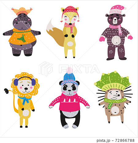 Cute Christmas Animals Clip Art