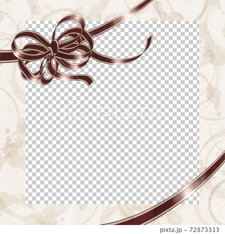 Ribbon chocolate color frame - Stock Illustration [72873313] - PIXTA