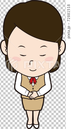 A receptionist who bows to bow - Stock Illustration [72881518] - PIXTA