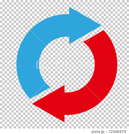 Two arrows connected in a circle - Stock Illustration [72886879] - PIXTA