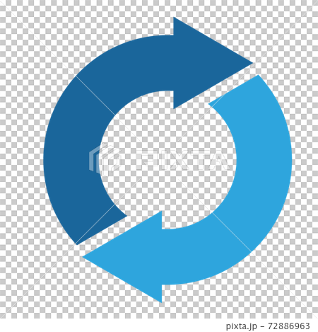 Two arrows connected in a circle - Stock Illustration [72886963] - PIXTA