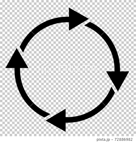 Four arrows connected in a circle - Stock Illustration [72886982] - PIXTA