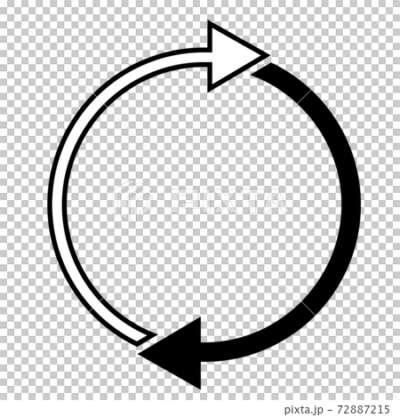 Two arrows connected in a circle - Stock Illustration [72887215] - PIXTA