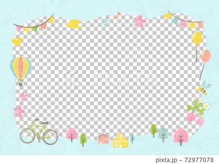 Spring outing frame - Stock Illustration [72977078] - PIXTA