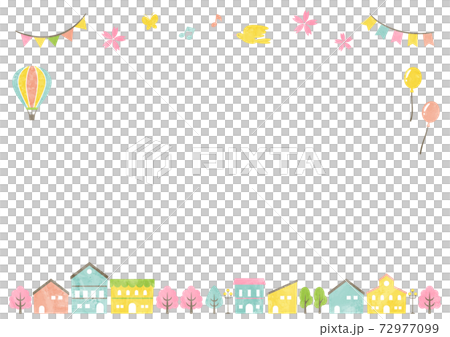 Spring outing frame - Stock Illustration [72977099] - PIXTA
