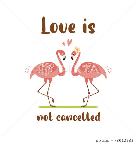 Covid Valentines day 2021 card. Love is not...のイラスト素材 [73012233] - PIXTA