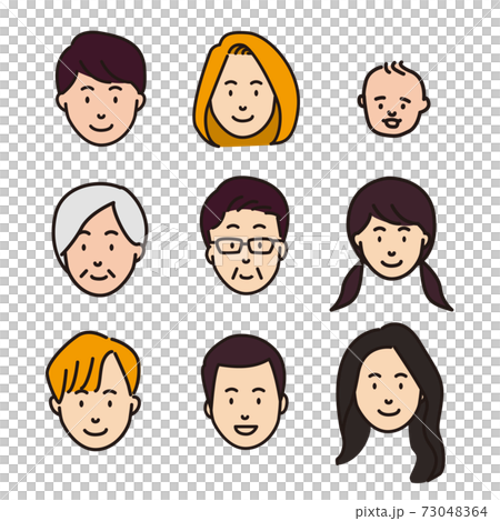 Family face icon - Stock Illustration [73048364] - PIXTA