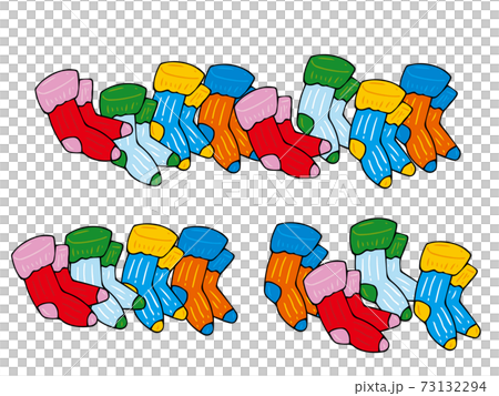 Socks colorful line line - Stock Illustration [73132294] - PIXTA