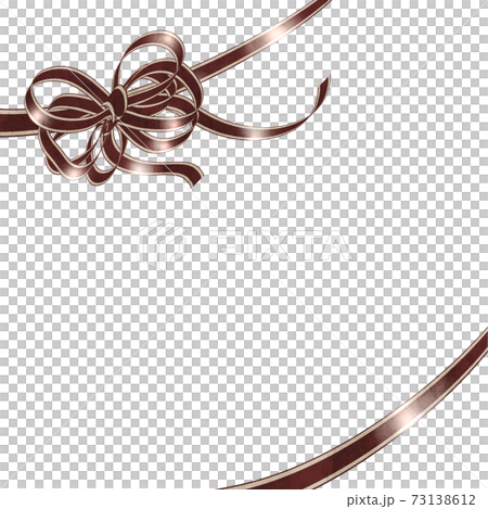 Ribbon chocolate color frame - Stock Illustration [73138612] - PIXTA