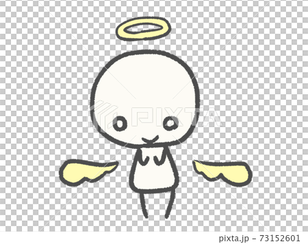 Simple and cute angel stickman - Stock Illustration [73152601] - PIXTA