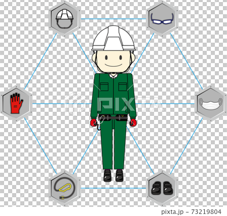 Work clothes and armor wearing diagram commentary - Stock Illustration ...