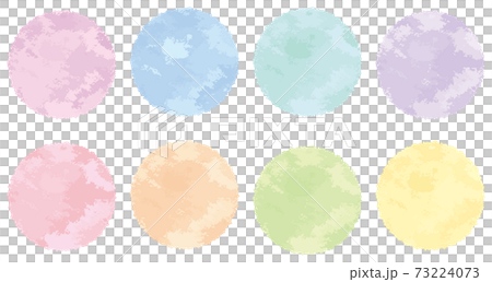 Watercolor-style circle pale color - Stock Illustration [73224073] - PIXTA