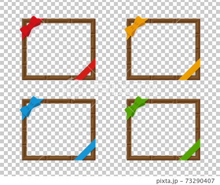 Chocolate and ribbon wipe frame (4 color set) - Stock Illustration ...