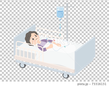 Illustration of grandma pulling out drip _... - Stock Illustration ...