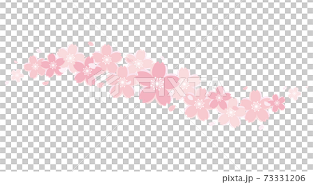 Sakura wave material Sakura Fubuki curve... - Stock Illustration ...