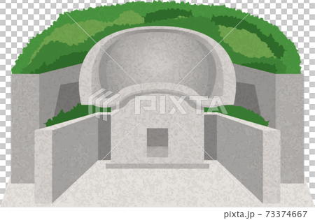 Image illustration of a grave (Turtleback tomb... - Stock Illustration ...
