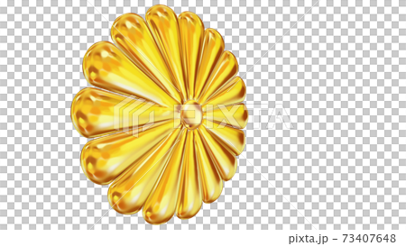 Golden Japanese national emblem Chrysanthemum... - Stock Illustration ...
