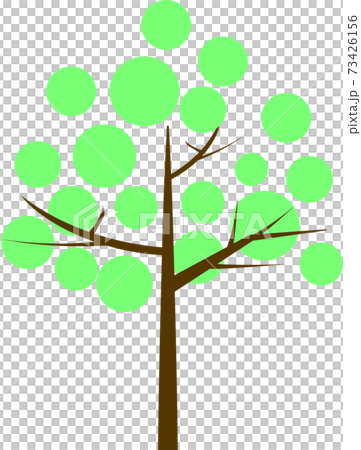Art round leaf tree - Stock Illustration [73426156] - PIXTA