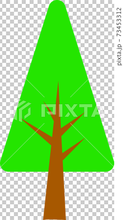 Simple cute triangle tree - Stock Illustration [73453312] - PIXTA
