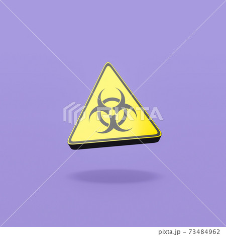 Pandemic Symbol Triangle on Purple Backgroundのイラスト素材 [73484962] - PIXTA