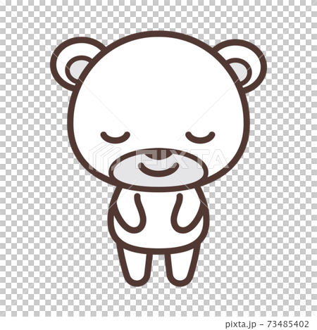 Cute polar bear character bowing - Stock Illustration [73485402] - PIXTA