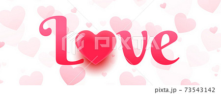 love banner with hearts pattern designのイラスト素材 [73543142] - PIXTA