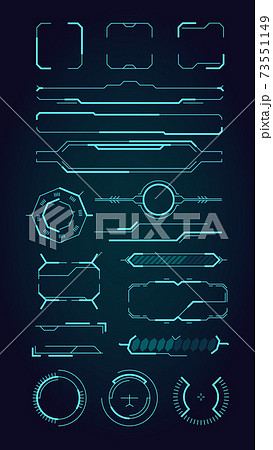 Hud ui elements. Sci fi infographic modern...のイラスト素材 [73551149] - PIXTA