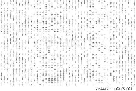 Binary background. Falling digits on white...のイラスト素材 [73570733] - PIXTA
