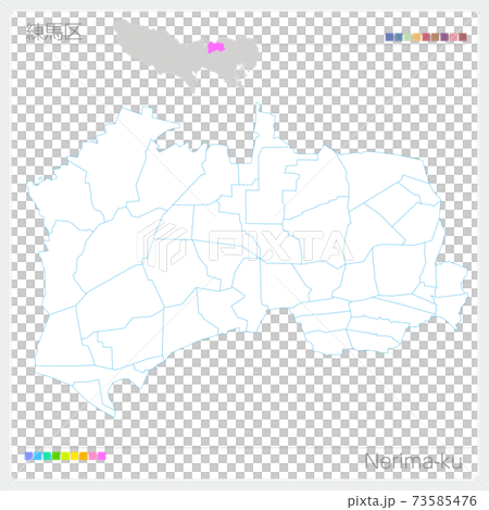 Nerima Ward / Nerima-ku / Blank Map (Tokyo) - Stock Illustration ...