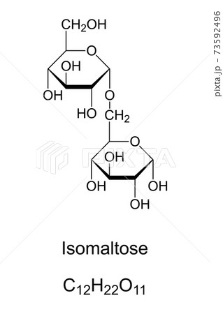Isomaltose, chemical structure. Disaccharide,...のイラスト素材 [73592496] - PIXTA