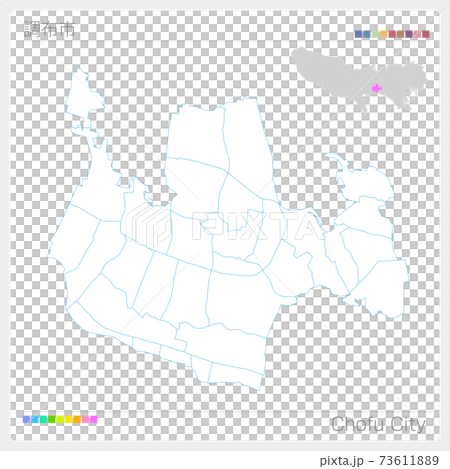 Chofu City / Chōfu-shi / Blank Map (Tokyo) - Stock Illustration ...
