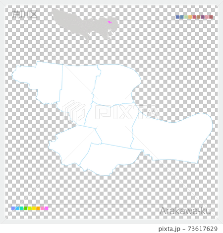Arakawa-ku, Arakawa-ku, blank map (Tokyo) - Stock Illustration ...
