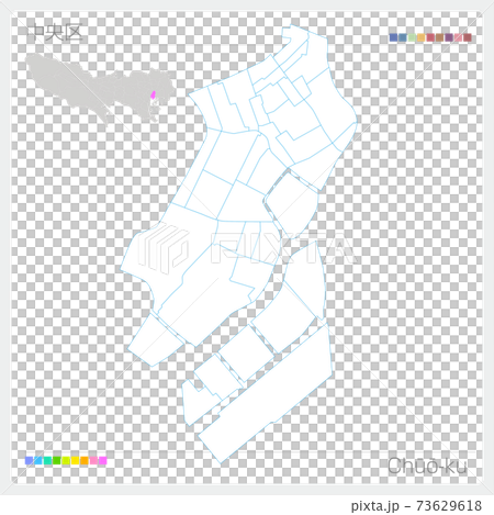 Chuo-ku, Chūō-ku, blank map (Tokyo) - Stock Illustration [73629618] - PIXTA