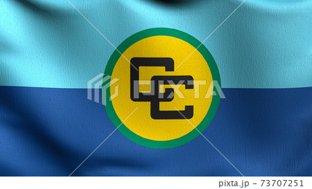 Flag of CARICOM or Caribbean Community. 3D...のイラスト素材 [73707251] - PIXTA