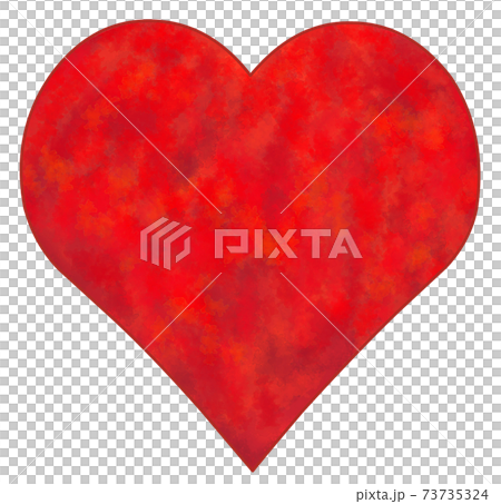Matte heart red - Stock Illustration [73735324] - PIXTA