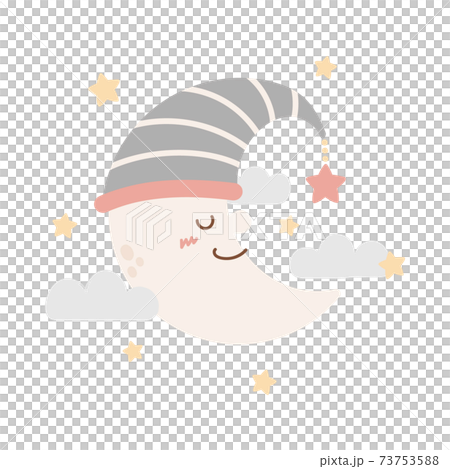 Cute crescent character - Stock Illustration [73753588] - PIXTA