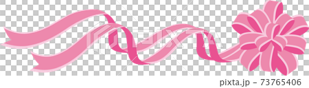 Gorgeous fluttering ribbon (pink edge) - Stock Illustration [73765406 ...