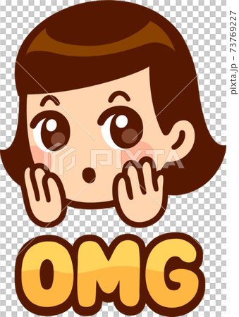 OMG surprised girl face - Stock Illustration [73769227] - PIXTA