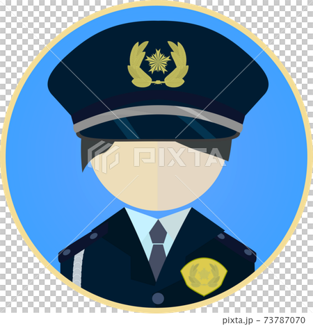 Simple police officer person icon - Stock Illustration [73787070] - PIXTA