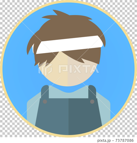 Simple fisherman / fishmonger person icon - Stock Illustration ...
