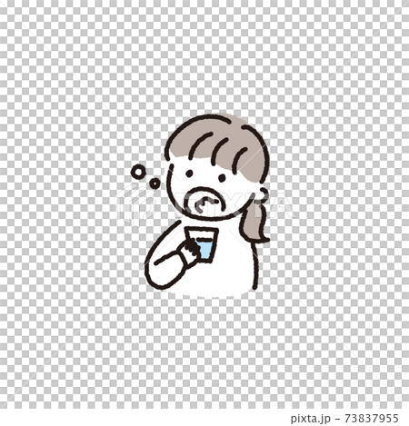 Illustration of a gargling person - Stock Illustration [73837955] - PIXTA