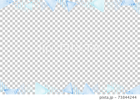 Beautiful blue watercolor frame 3 - Stock Illustration [73844244] - PIXTA