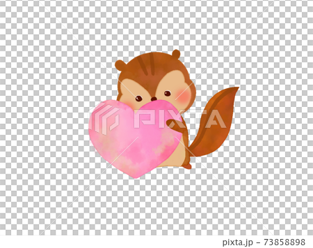 Squirrel with a heart - Stock Illustration [73858898] - PIXTA
