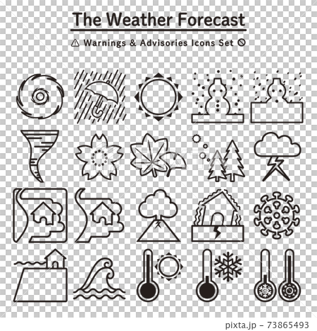 Weather forecast (warning / warning / front) /... - Stock Illustration ...