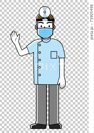 Simple line art illustration of a male doctor... - Stock Illustration ...