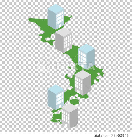 日本 オフィス サテライトオフィス 支社のイラスト素材 [73908946] - PIXTA