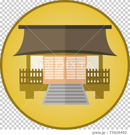 Simple temple building icon - Stock Illustration [73926492] - PIXTA