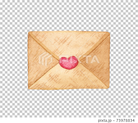 Hand drawn watercolor | love letter illustration - Stock Illustration ...
